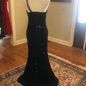 Dresses | Black Sequence Gown | Poshmark